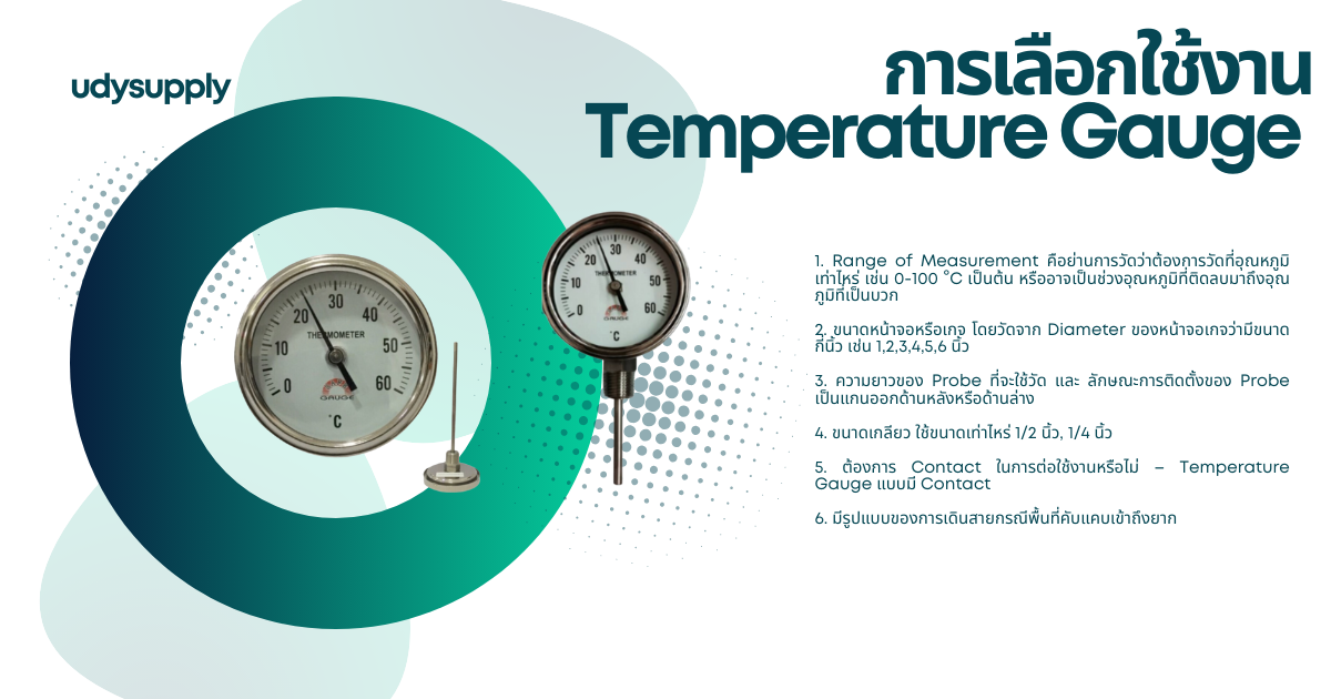 ปัจจัยสำคัญในการเลือก Temperature Gauge